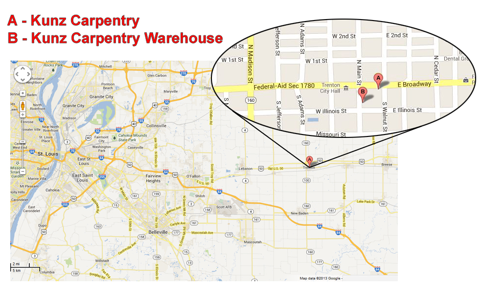 Kunz Carpentry--Map and directions